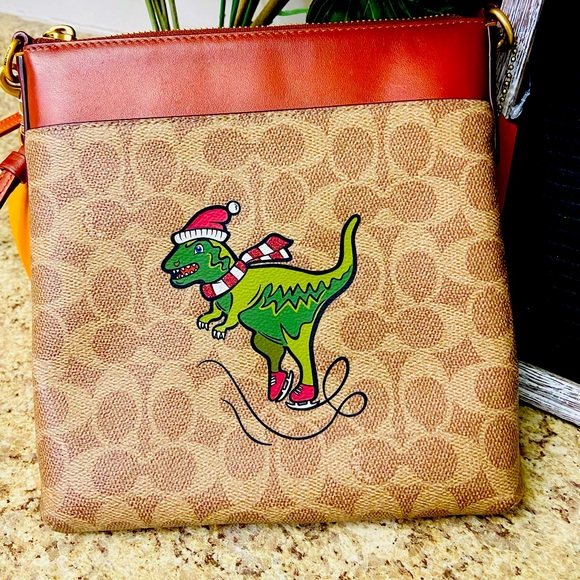 Coach | Bags | Coach Holiday Rexy Signature Print Crossbody | Poshmark